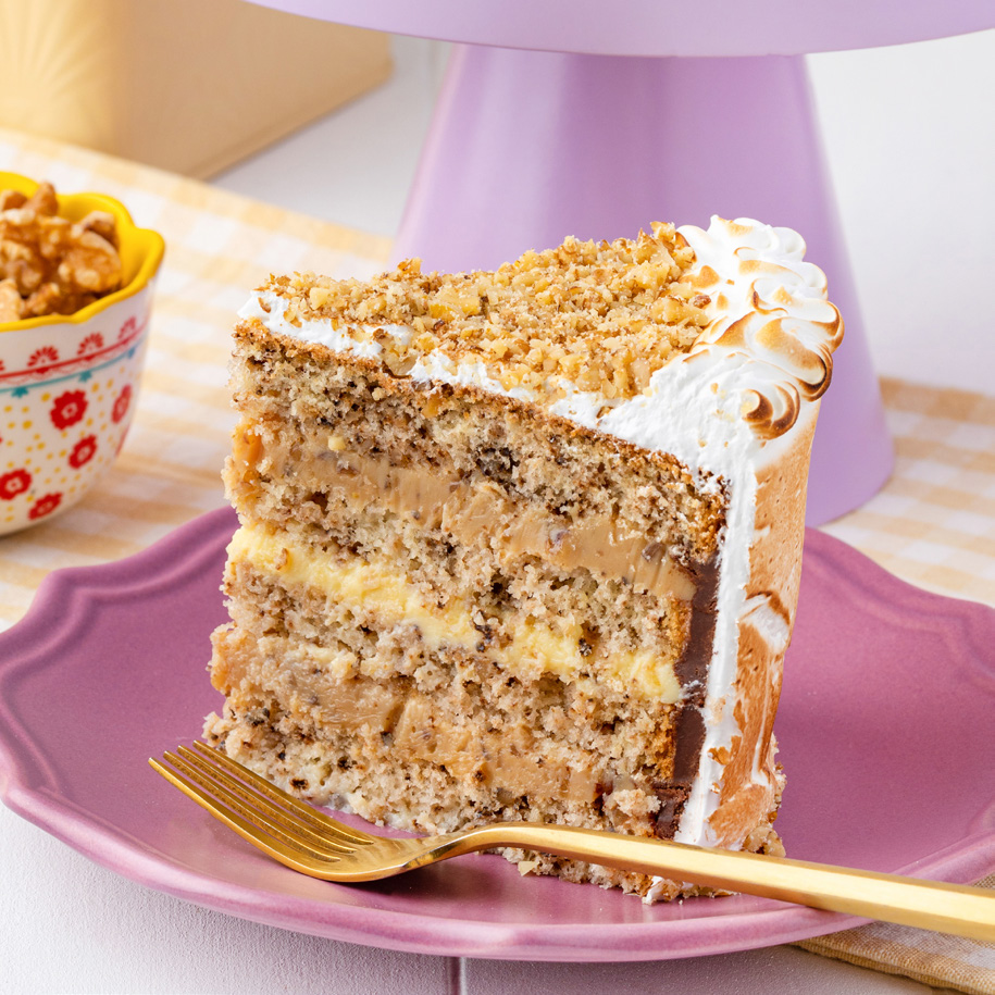 Bolo Nozes com Doce de Leite – Ghillia